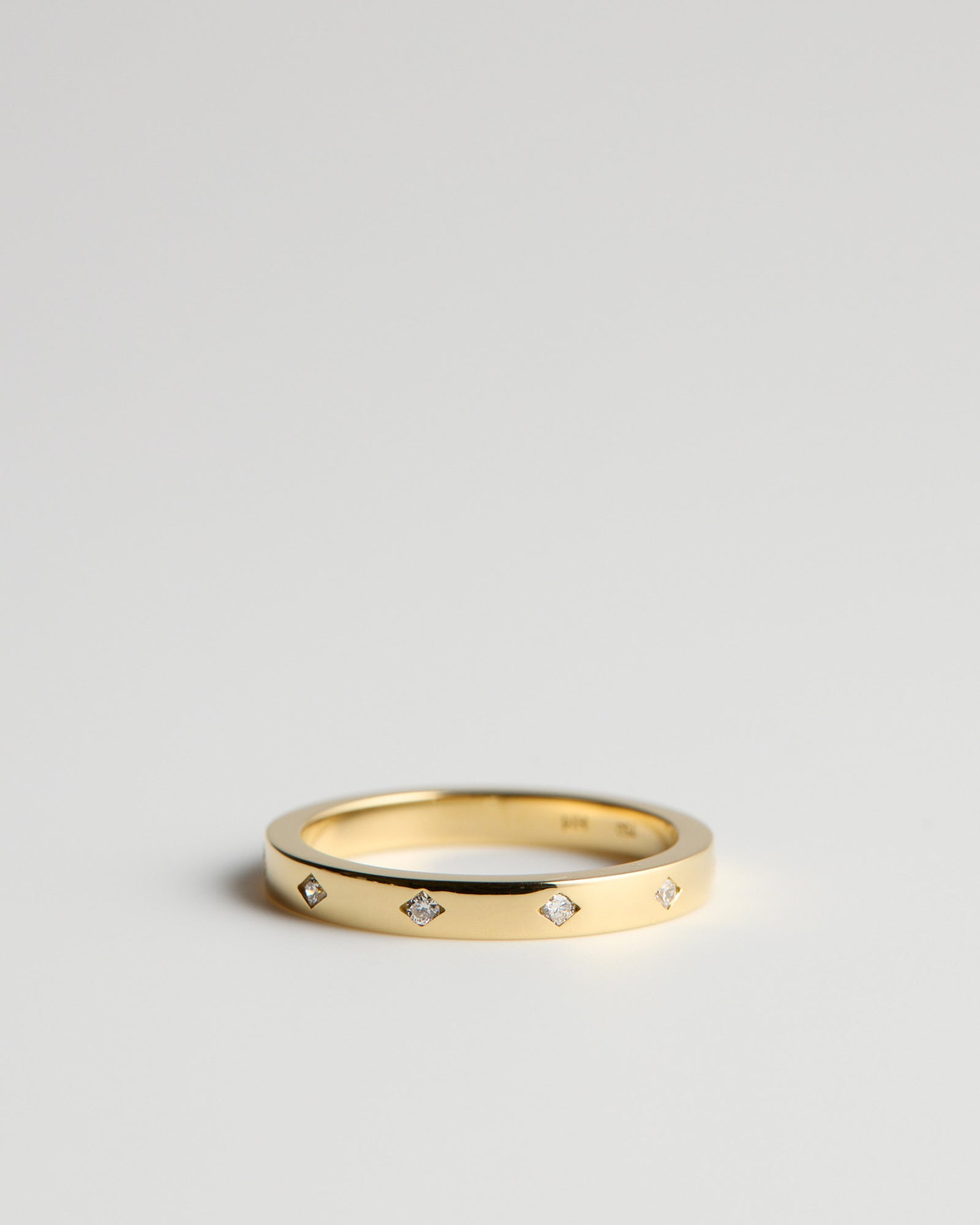 Fine Single Trap Ring - White Diamonds – Hamish Munro
